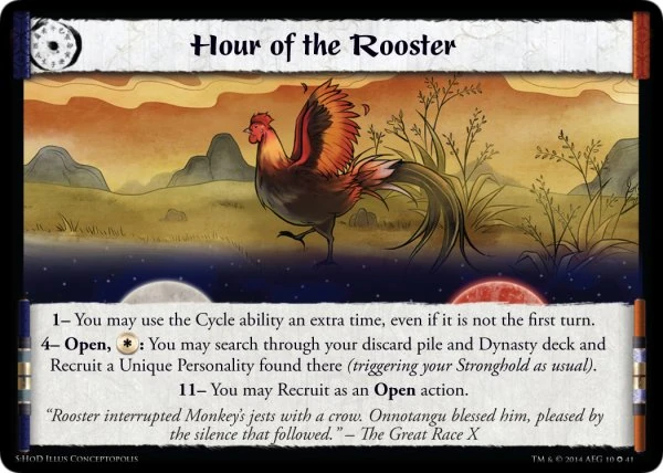 Hour of the Rooster/card | L5r: Legend of the Five Rings Wiki | Fandom