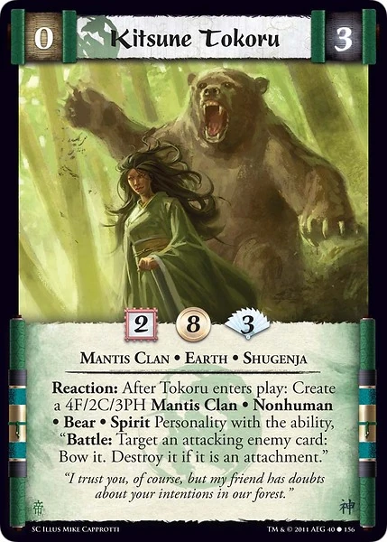 Kitsune Tokoru/card | L5r: Legend of the Five Rings Wiki | Fandom