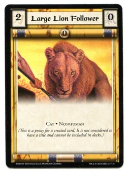 Large Lion Follower/card | L5r: Legend of the Five Rings Wiki | Fandom