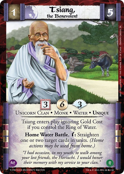 Tsiang, the Benevolent/card | L5r: Legend of the Five Rings Wiki | Fandom