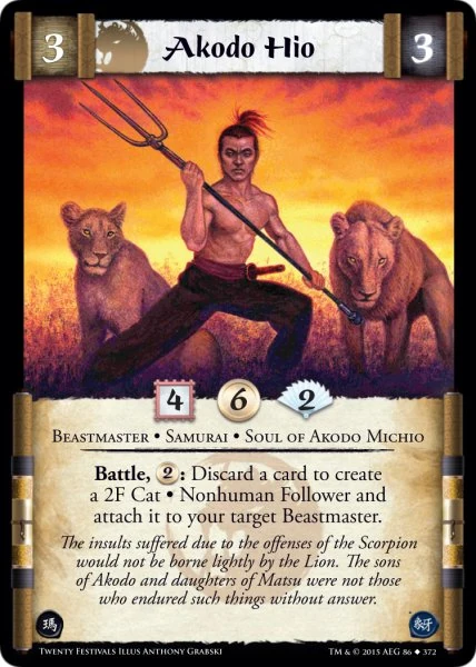 Akodo Hio/card | L5r: Legend of the Five Rings Wiki | Fandom