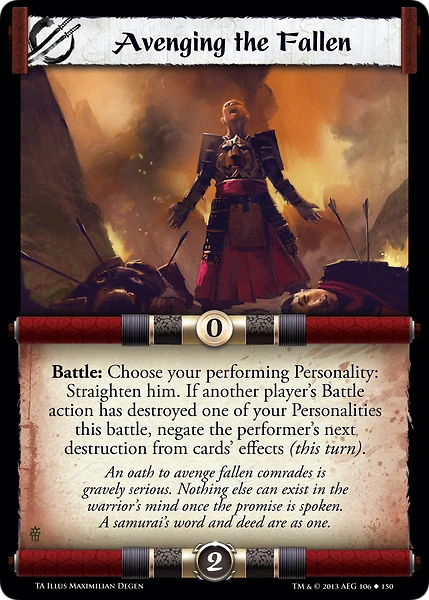 Avenging the Fallen/card | L5r: Legend of the Five Rings Wiki | Fandom