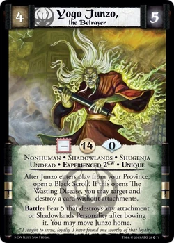 Yogo Junzo, the Betrayer/card | L5r: Legend of the Five Rings Wiki | Fandom