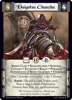 Daigotsu Chaozhu/card | L5r: Legend of the Five Rings Wiki | Fandom