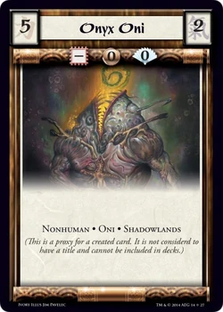 Onyx Oni/card | L5r: Legend of the Five Rings Wiki | Fandom