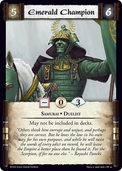 Emerald Champion/card | L5r: Legend of the Five Rings Wiki | Fandom
