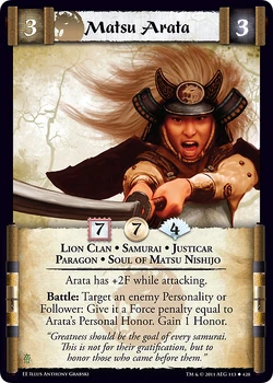 Matsu Arata/card | L5r: Legend of the Five Rings Wiki | Fandom