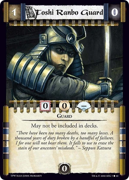 Toshi Ranbo Guard/card2 | L5r: Legend of the Five Rings Wiki | Fandom