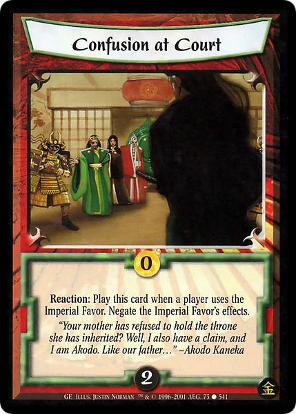 Confusion at Court/card2 | L5r: Legend of the Five Rings Wiki | Fandom