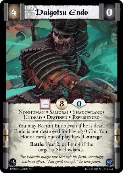 Daigotsu Endo Exp/card | L5r: Legend of the Five Rings Wiki | Fandom