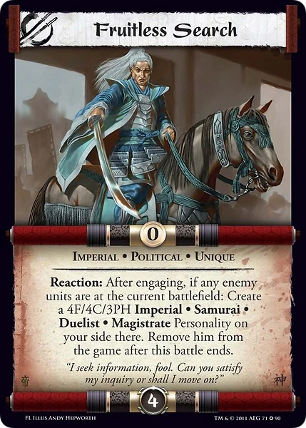 Fruitless Search/card | L5r: Legend of the Five Rings Wiki | Fandom