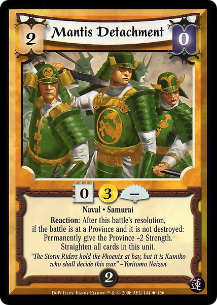 Mantis Detachment/card | L5r: Legend of the Five Rings Wiki | Fandom