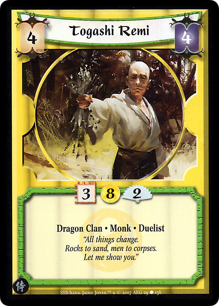 Togashi Remicard L5r Legend Of The Five Rings Wiki Fandom