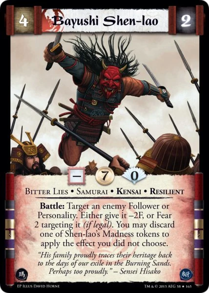 Bayushi Shen-lao/card | L5r: Legend of the Five Rings Wiki | Fandom