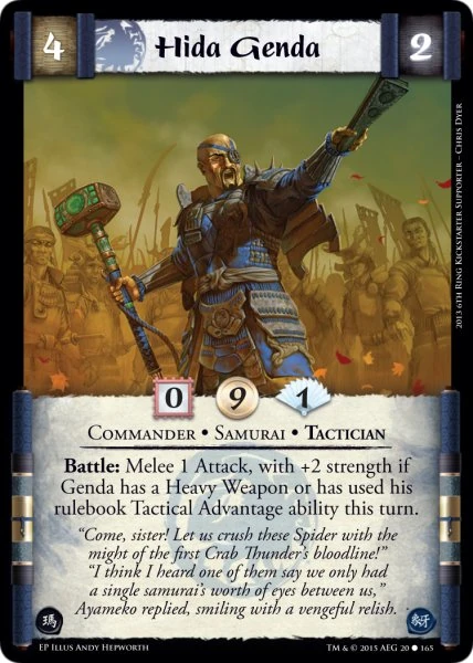 Hida Genda/card | L5r: Legend of the Five Rings Wiki | Fandom