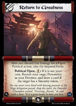 Return to Greatness/card | L5r: Legend of the Five Rings Wiki | Fandom