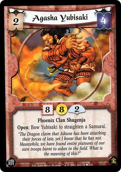Agasha Yubisaki/card | L5r: Legend of the Five Rings Wiki | Fandom