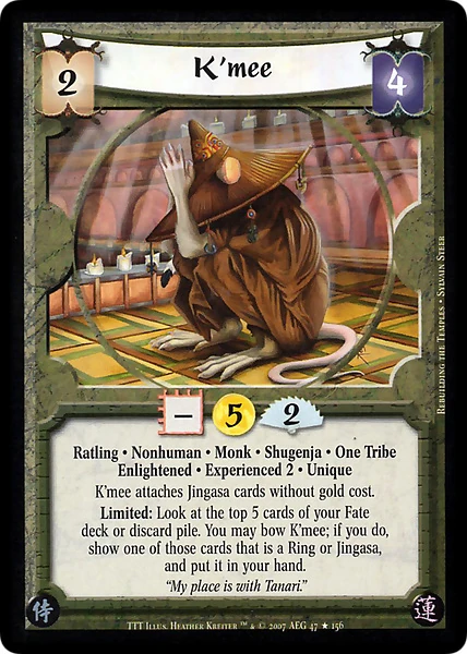 K'mee Exp2/card | L5r: Legend of the Five Rings Wiki | Fandom