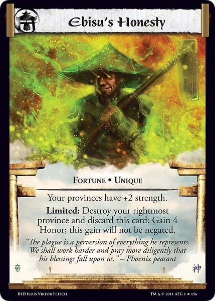 Ebisu's Honesty/card | L5r: Legend of the Five Rings Wiki | Fandom