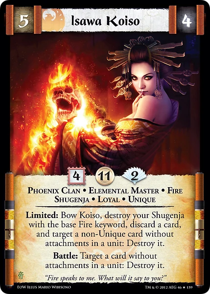 Isawa Koiso/card | L5r: Legend of the Five Rings Wiki | Fandom