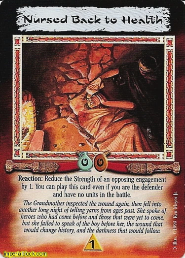 Nursed Back to Health/card | L5r: Legend of the Five Rings Wiki | Fandom