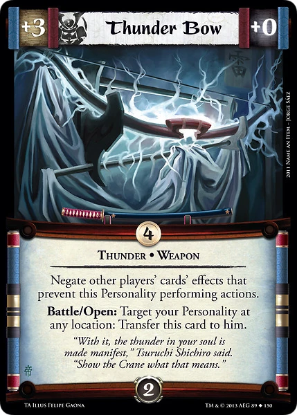 Thunder Bow/card | L5r: Legend of the Five Rings Wiki | Fandom