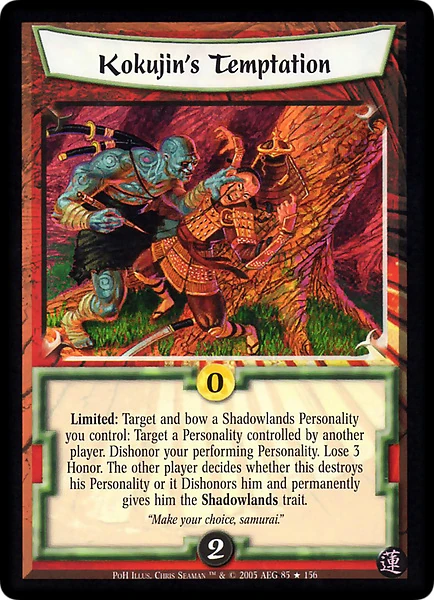 Kokujin's Temptation/card | L5r: Legend of the Five Rings Wiki | Fandom