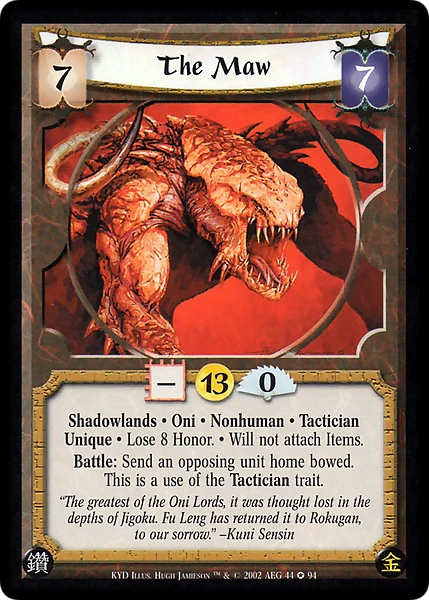 The Maw/card | L5r: Legend of the Five Rings Wiki | Fandom