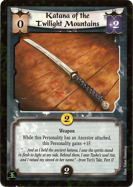 Katana of the Twilight Mountains/card | L5r: Legend of the Five Rings ...