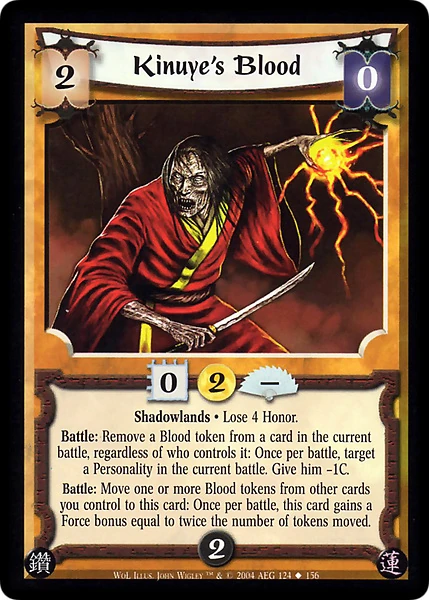 Kinuye's Blood/card | L5r: Legend of the Five Rings Wiki | Fandom