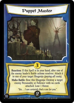 Puppet Master/card | L5r: Legend of the Five Rings Wiki | Fandom
