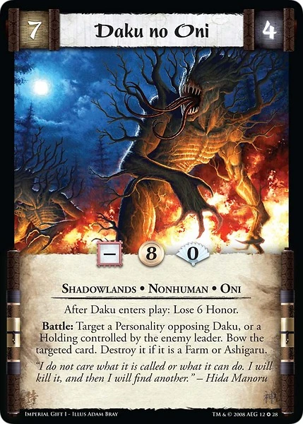 Daku no Oni/card | L5r: Legend of the Five Rings Wiki | Fandom