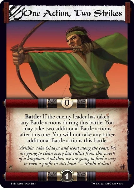 One Action, Two Strikes/card | L5r: Legend of the Five Rings Wiki | Fandom