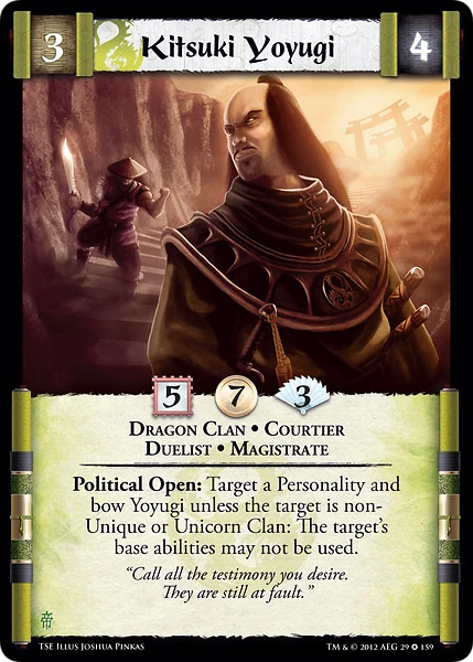 Kitsuki Yoyugi/card | L5r: Legend of the Five Rings Wiki | Fandom