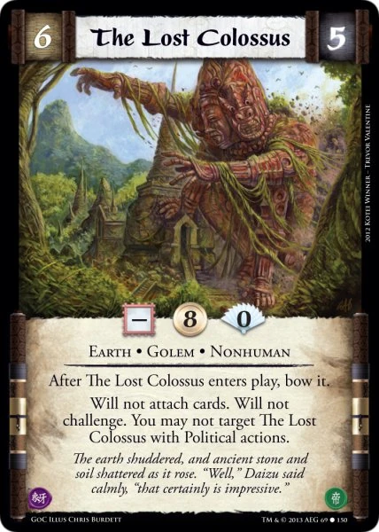The Lost Colossus/card | L5r: Legend of the Five Rings Wiki | Fandom