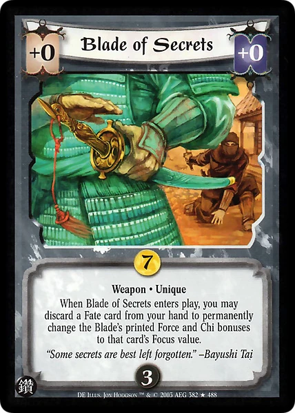 Blade of Secrets/card2 | L5r: Legend of the Five Rings Wiki | Fandom