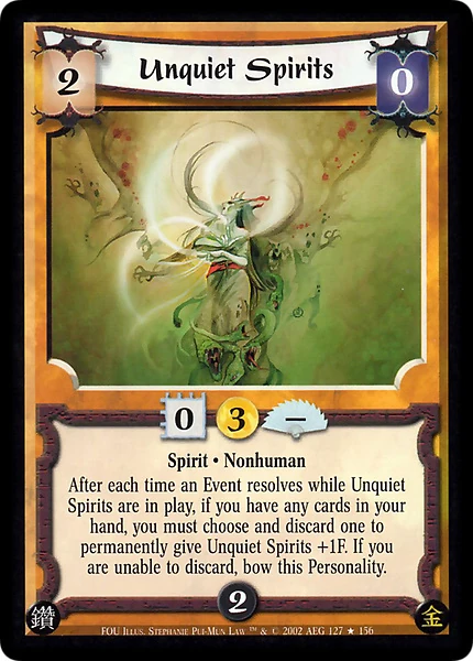 Unquiet Spirits/card | L5r: Legend of the Five Rings Wiki | Fandom