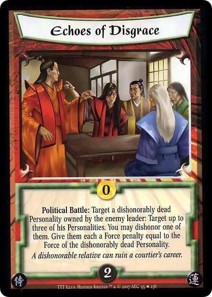Echoes of Disgrace/card | L5r: Legend of the Five Rings Wiki | Fandom