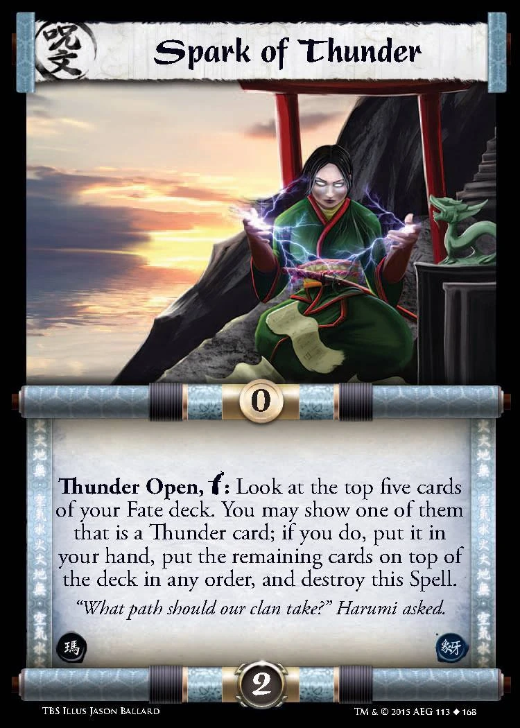 Spark of Thunder/card | L5r: Legend of the Five Rings Wiki | Fandom