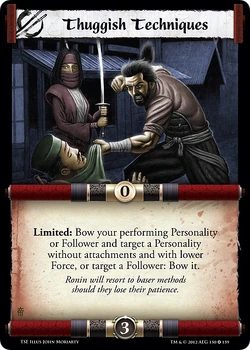 Thuggish Techniques/card | L5r: Legend of the Five Rings Wiki | Fandom
