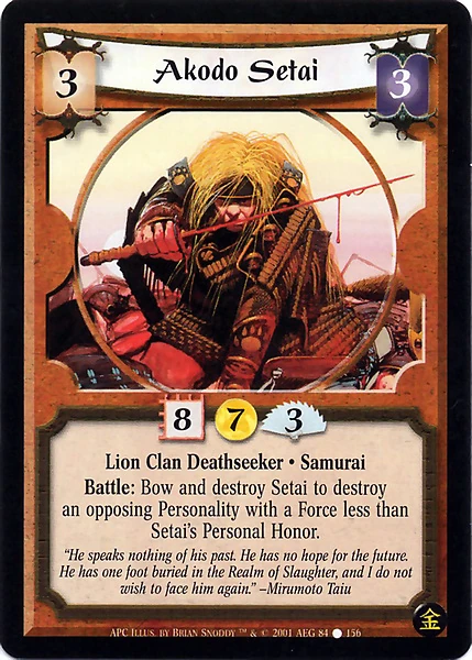 Akodo Setai/card | L5r: Legend of the Five Rings Wiki | Fandom