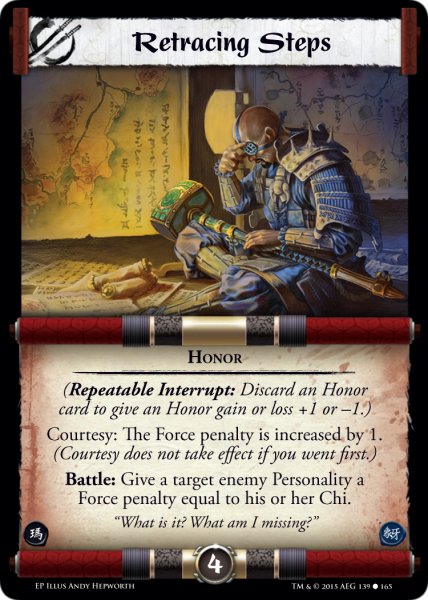 Retracing Steps/card | L5r: Legend of the Five Rings Wiki | Fandom