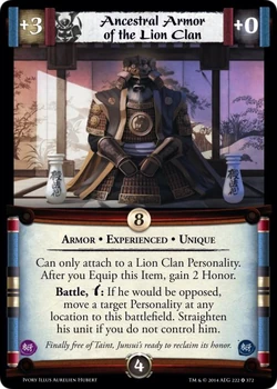 Ancestral Armor of the Lion Clan/card | L5r: Legend of the Five Rings ...