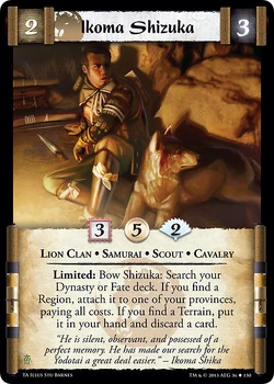 Ikoma Shizuka/card | L5r: Legend of the Five Rings Wiki | Fandom