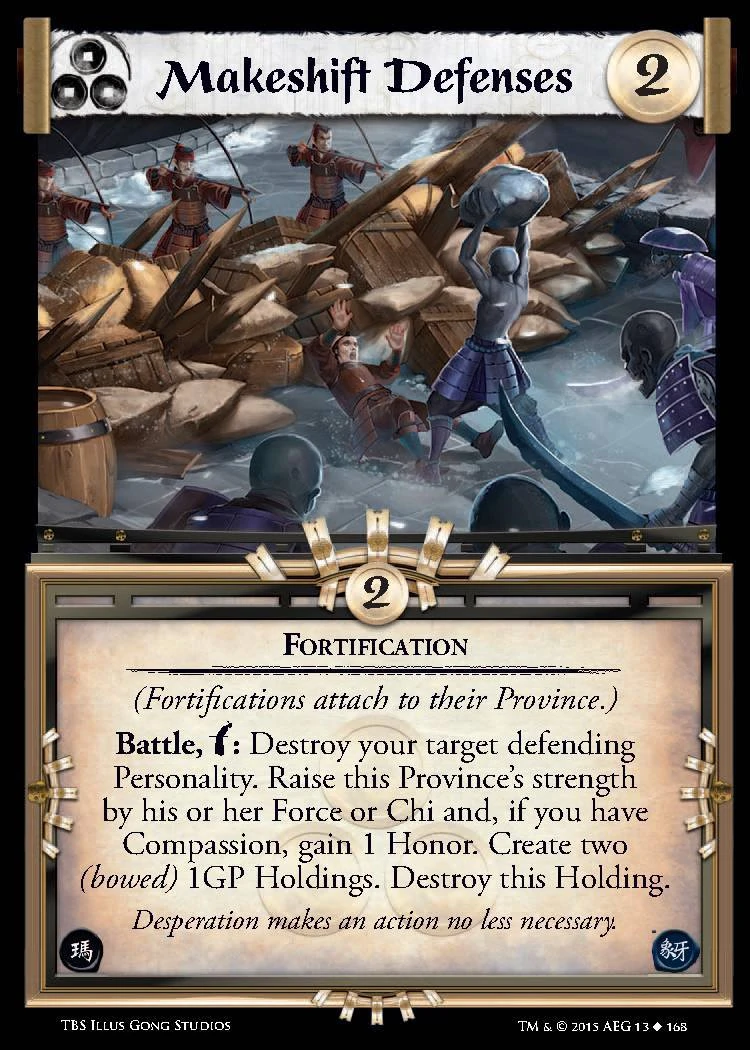 Makeshift Defenses/card | L5r: Legend of the Five Rings Wiki | Fandom