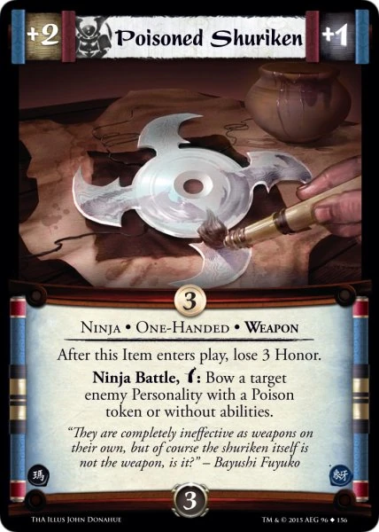 Poisoned Shuriken/card | L5r: Legend of the Five Rings Wiki | Fandom