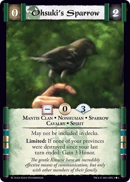 Ohsuki's Sparrow/card | L5r: Legend of the Five Rings Wiki | Fandom