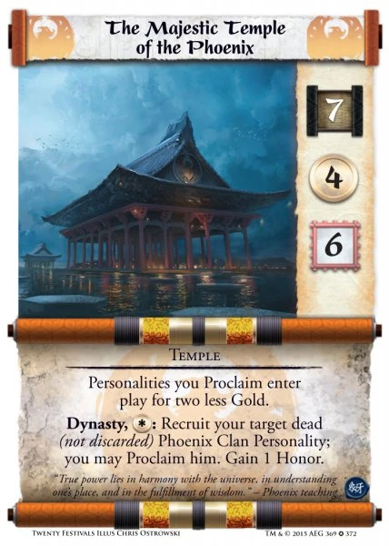 The Majestic Temple of the Phoenix/card2 | L5r: Legend of the Five ...