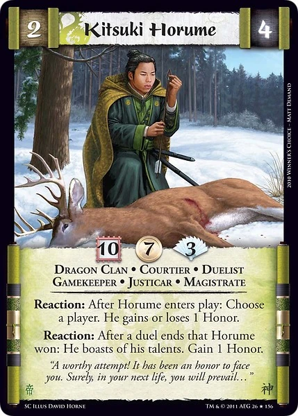 Kitsuki Horume/card | L5r: Legend of the Five Rings Wiki | Fandom