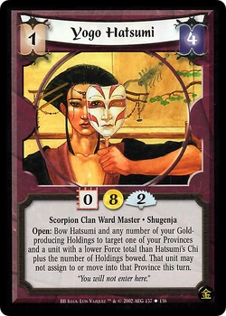 Yogo Hatsumi/card | L5r: Legend of the Five Rings Wiki | Fandom